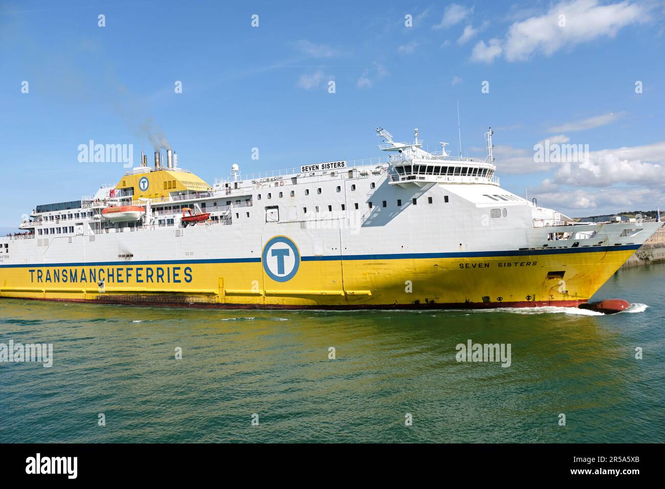 Dieppe, Normandy, France - September 21 2022: The DFDS passenger ferry from Newhaven arriving at ...