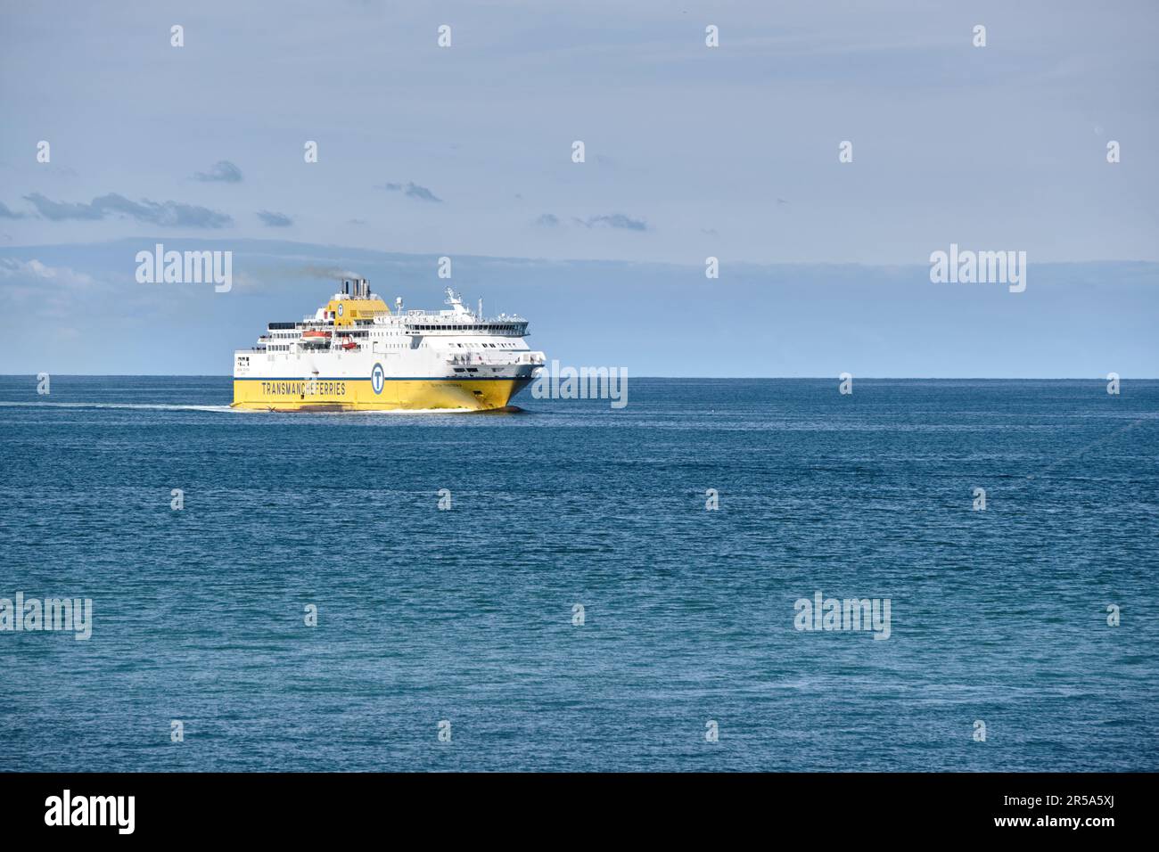 Dieppe, Normandy, France - September 21 2022: The DFDS passenger ferry from Newhaven arriving at ...