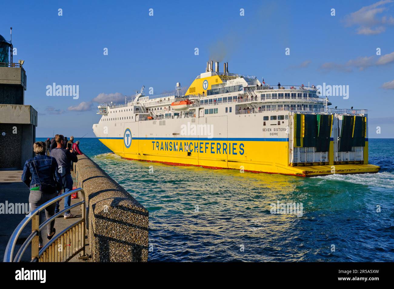 Dieppe, Normandy, France - September 21 2022: The DFDS passenger ferry departing from the ...