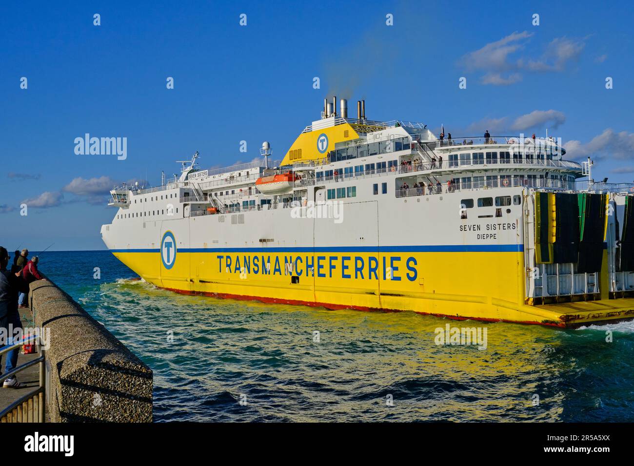 Dieppe, Normandy, France - September 21 2022: The DFDS passenger ferry departing from the ...