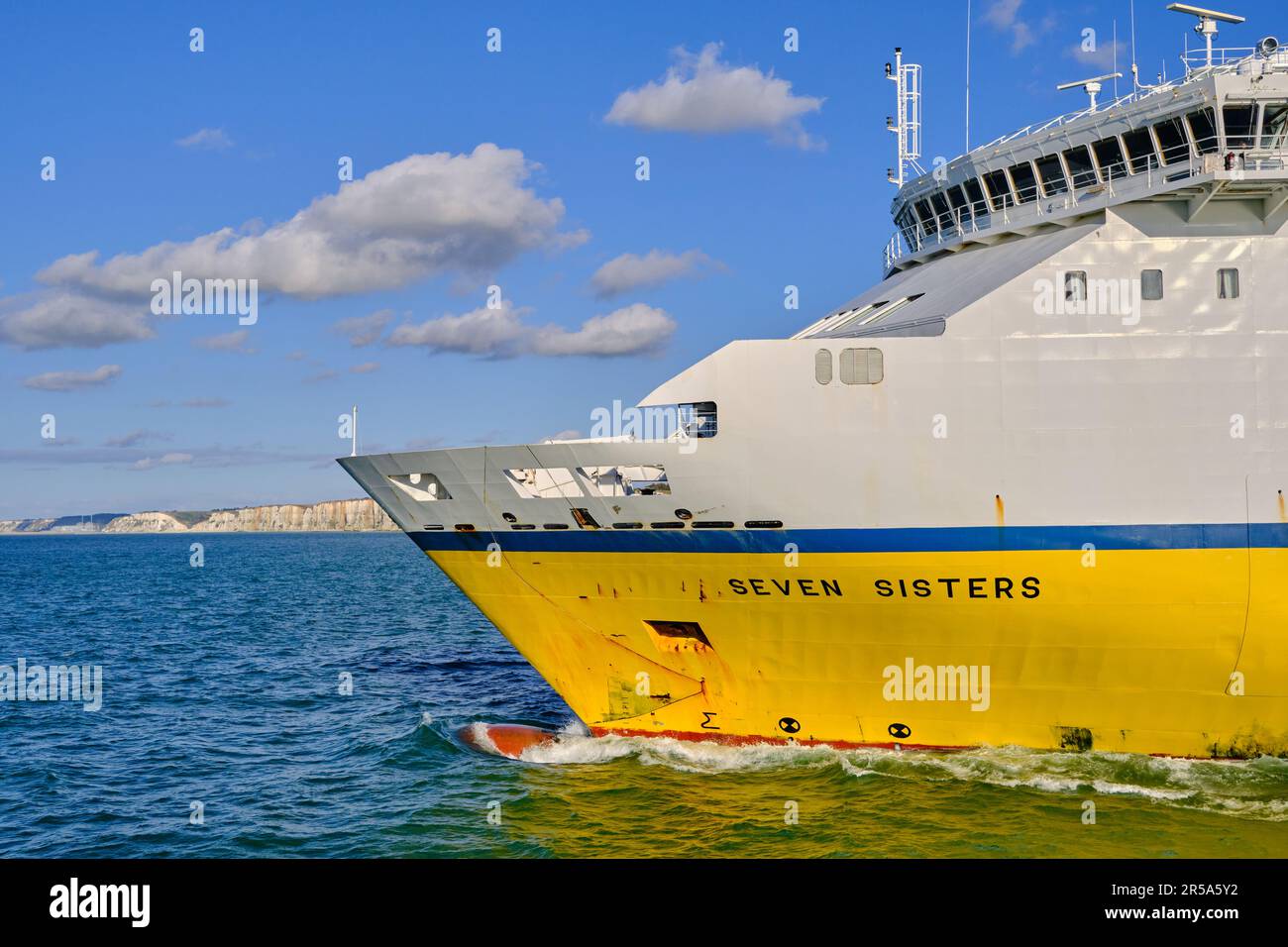 Dieppe, Normandy, France - September 21 2022: The DFDS passenger ferry departing from the ...