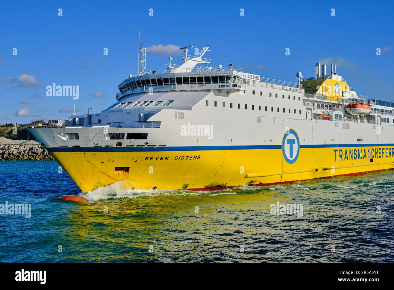 Dieppe, Normandy, France - September 21 2022: The DFDS passenger ferry departing from the ...