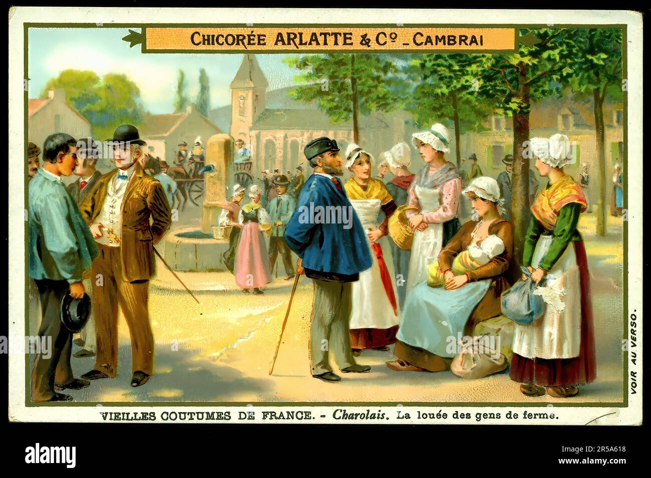 Old French Customs, Charolais - Vintage French Tradecard, Belle Epoque ...