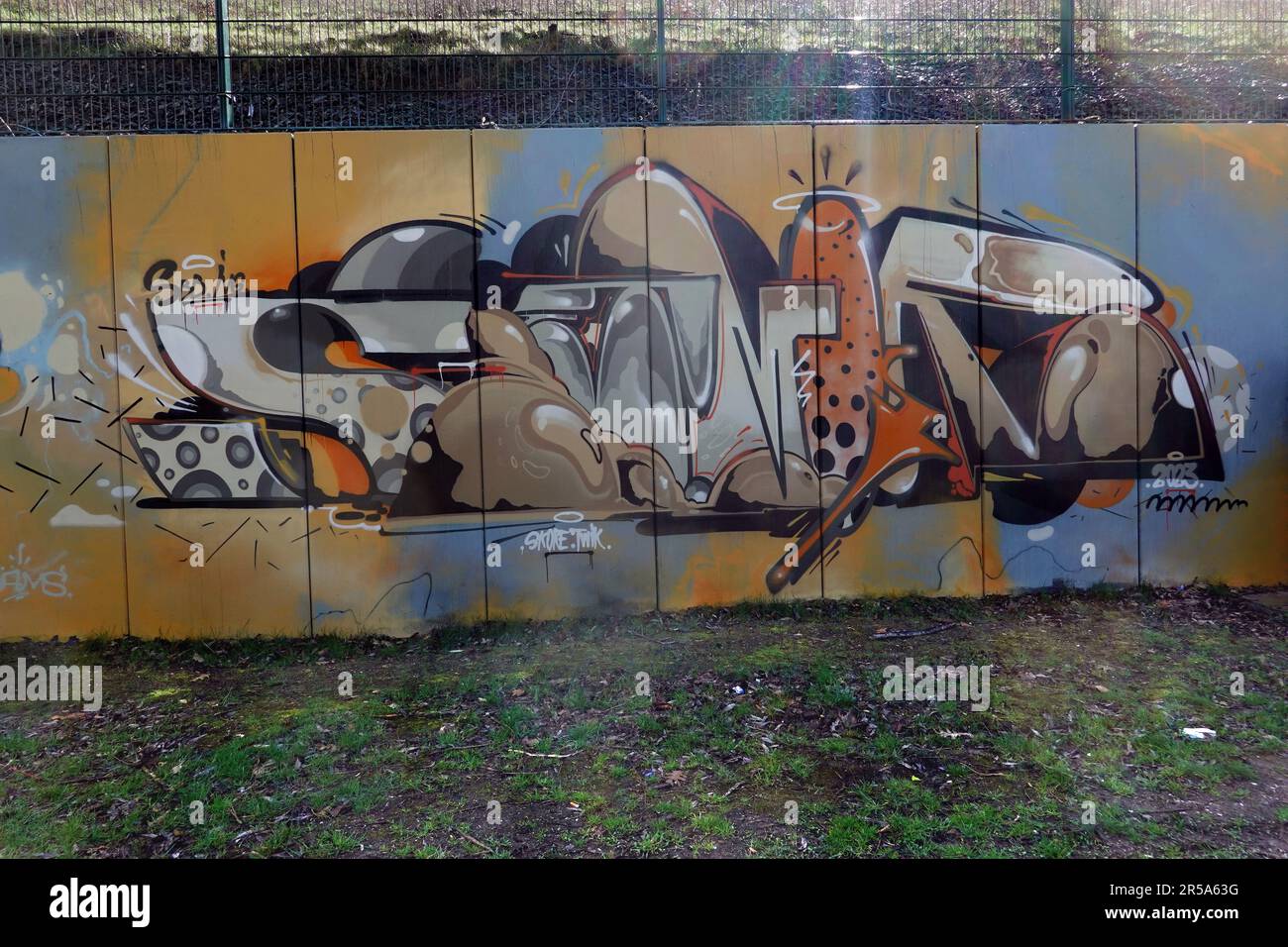legal graffiti wall at Kalkberg, Hall of Fame, Germany, North Rhine-Westphalia, Cologne Stock ...