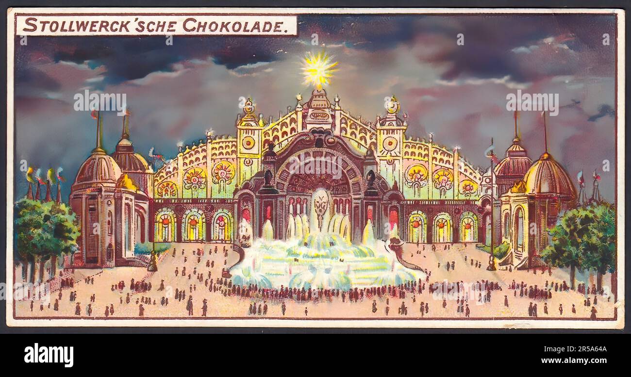 Paris Expo 003 - Vintage German Tradecard Stock Photo - Alamy