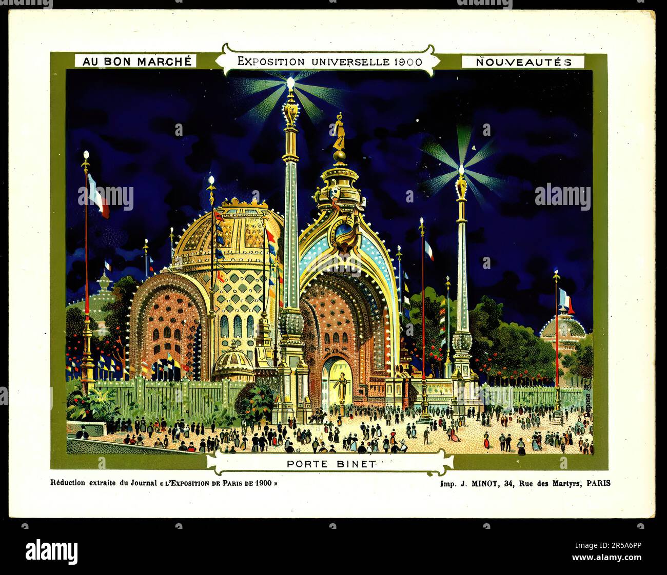 Paris Expo 1900 003 - Vintage Tradecard, Belle Epoque Era Stock Photo ...