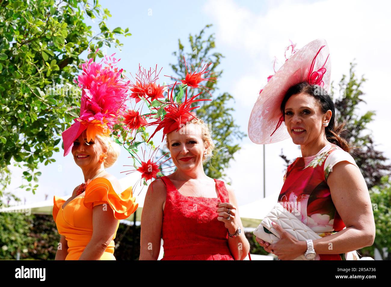 Racegoers arrive ahead of ladies day of the 2023 Derby Festival at ...