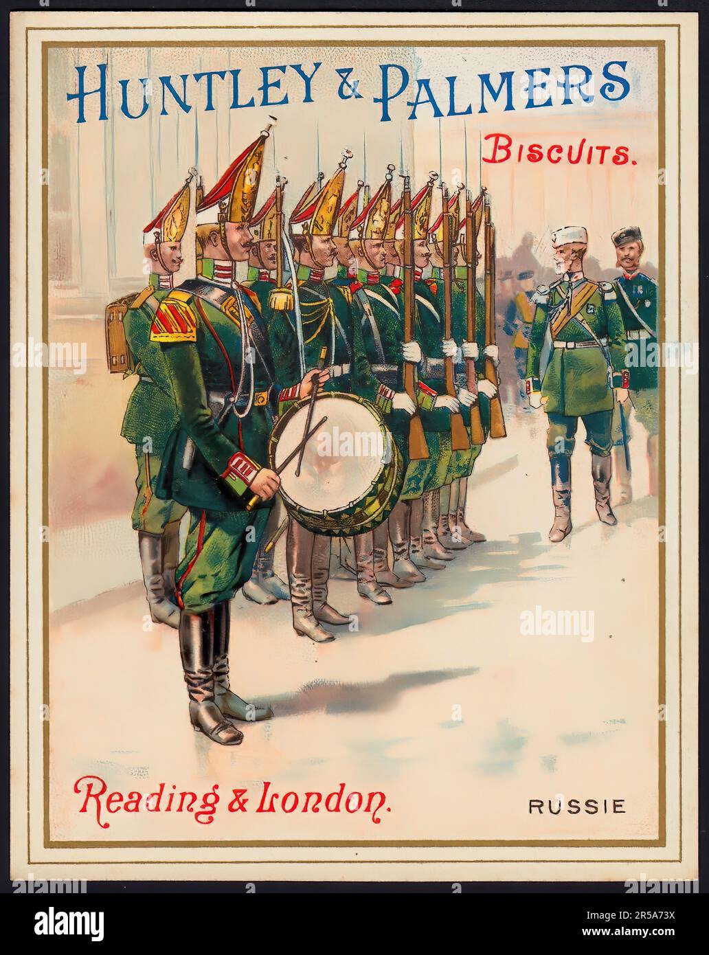 Russian Infantry - Vintage French Trade Card, Belle Epoque Era Stock ...