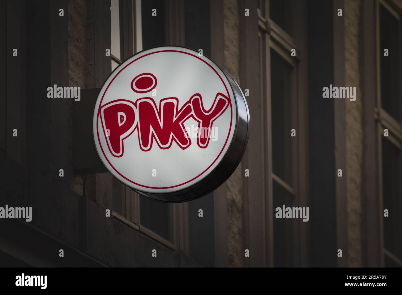 Picture of a sign with the logo of Pinky on their main store for ...