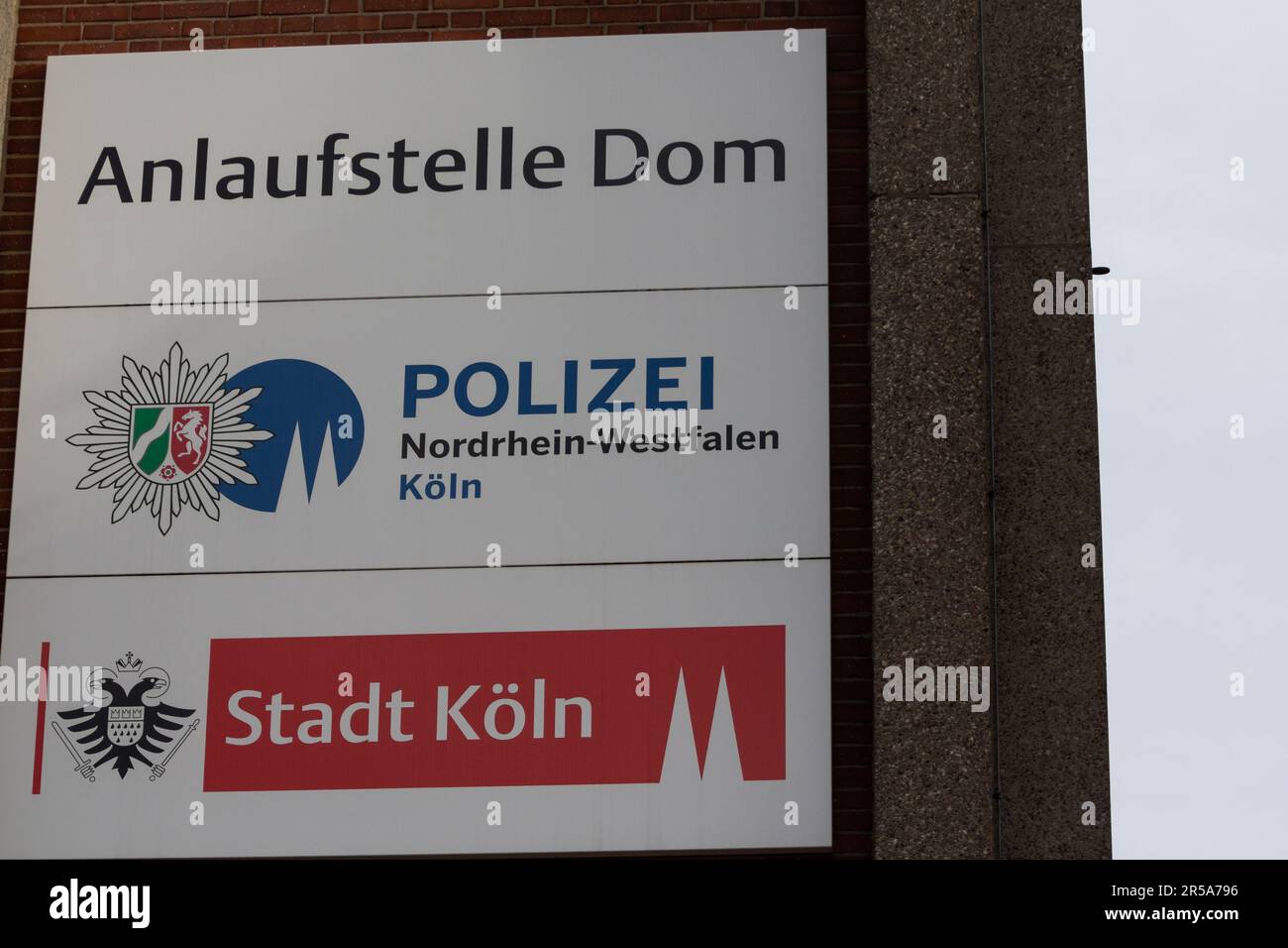 Picture of a sign of the German police of Northrhine westphalia in ...