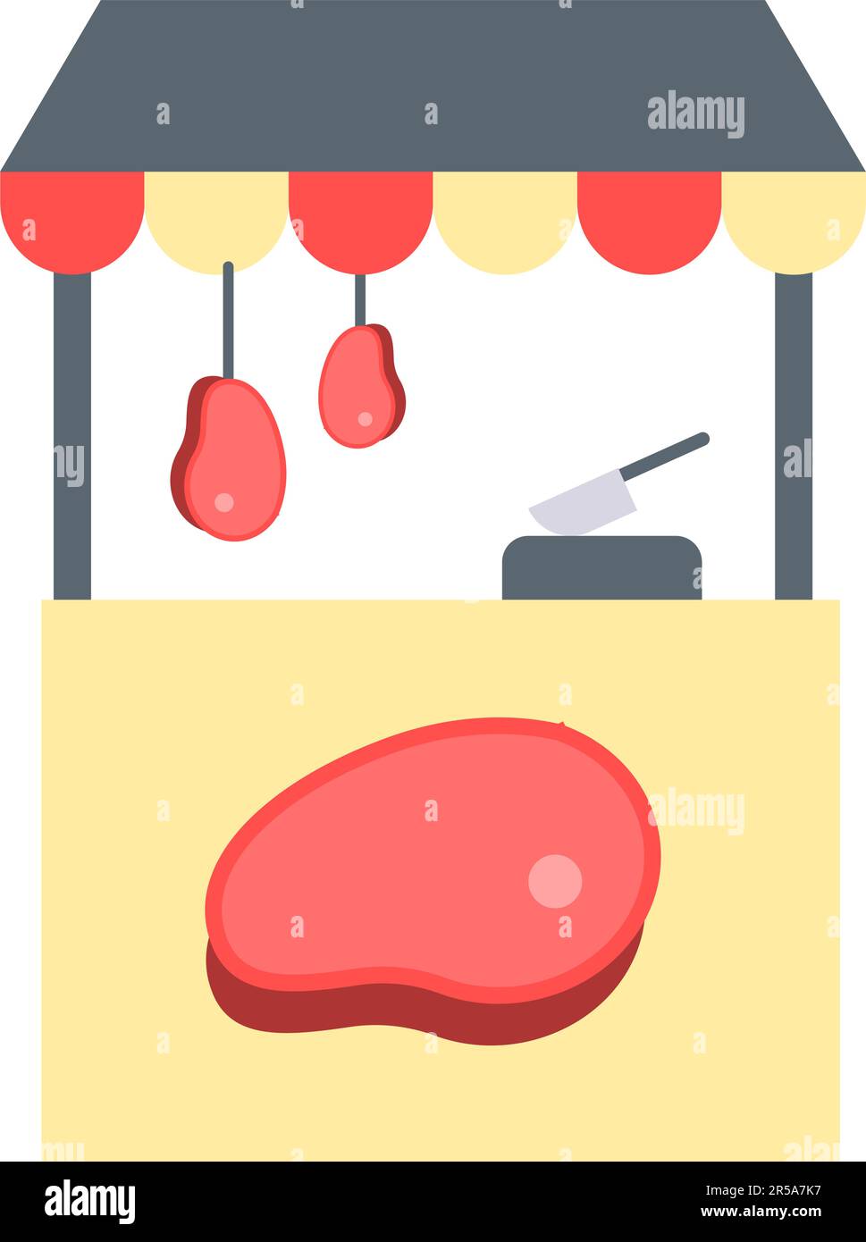 Meat Stall icon vector image Stock Vector Image & Art - Alamy