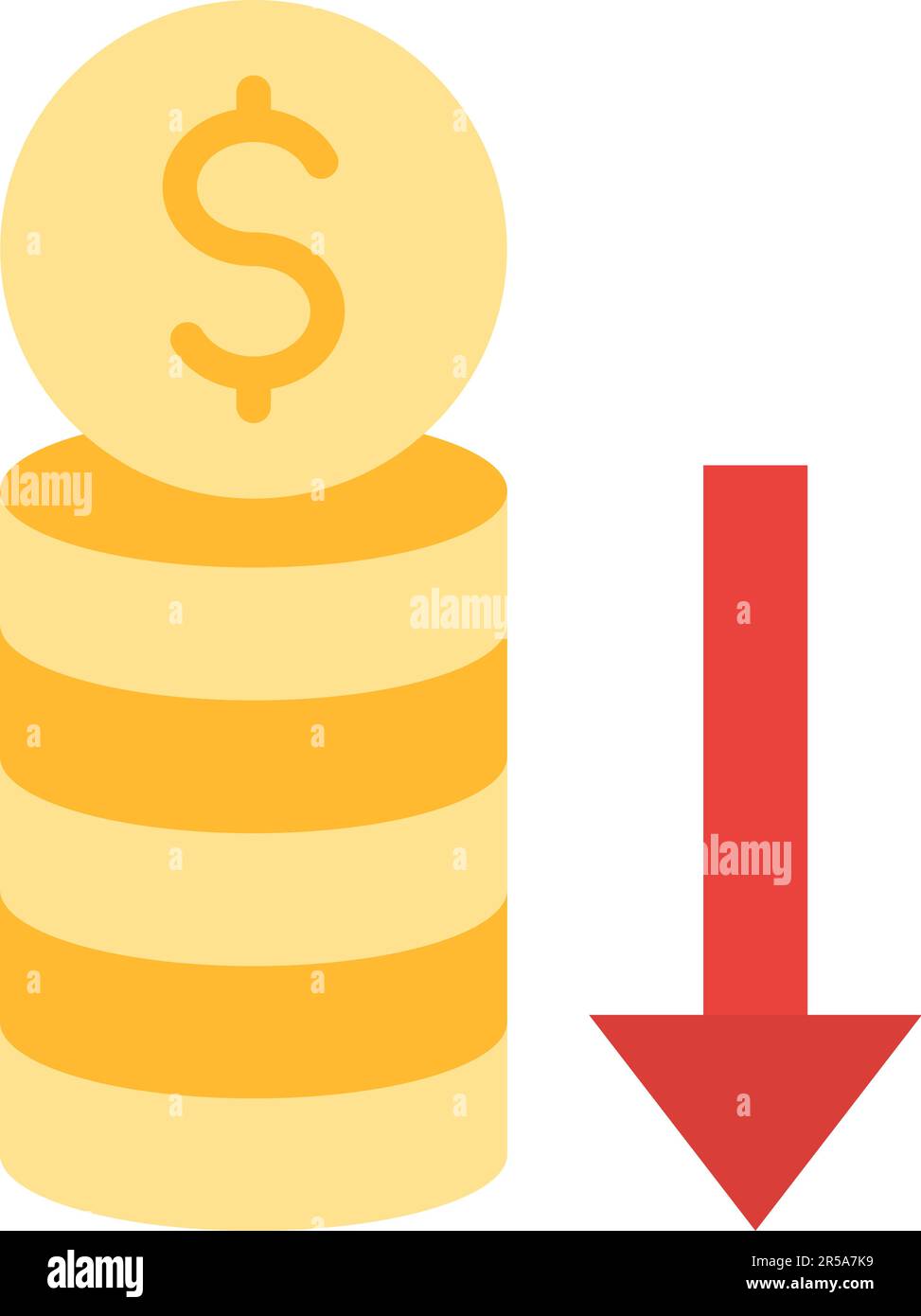 Money Loss icon vector image Stock Vector Image & Art - Alamy