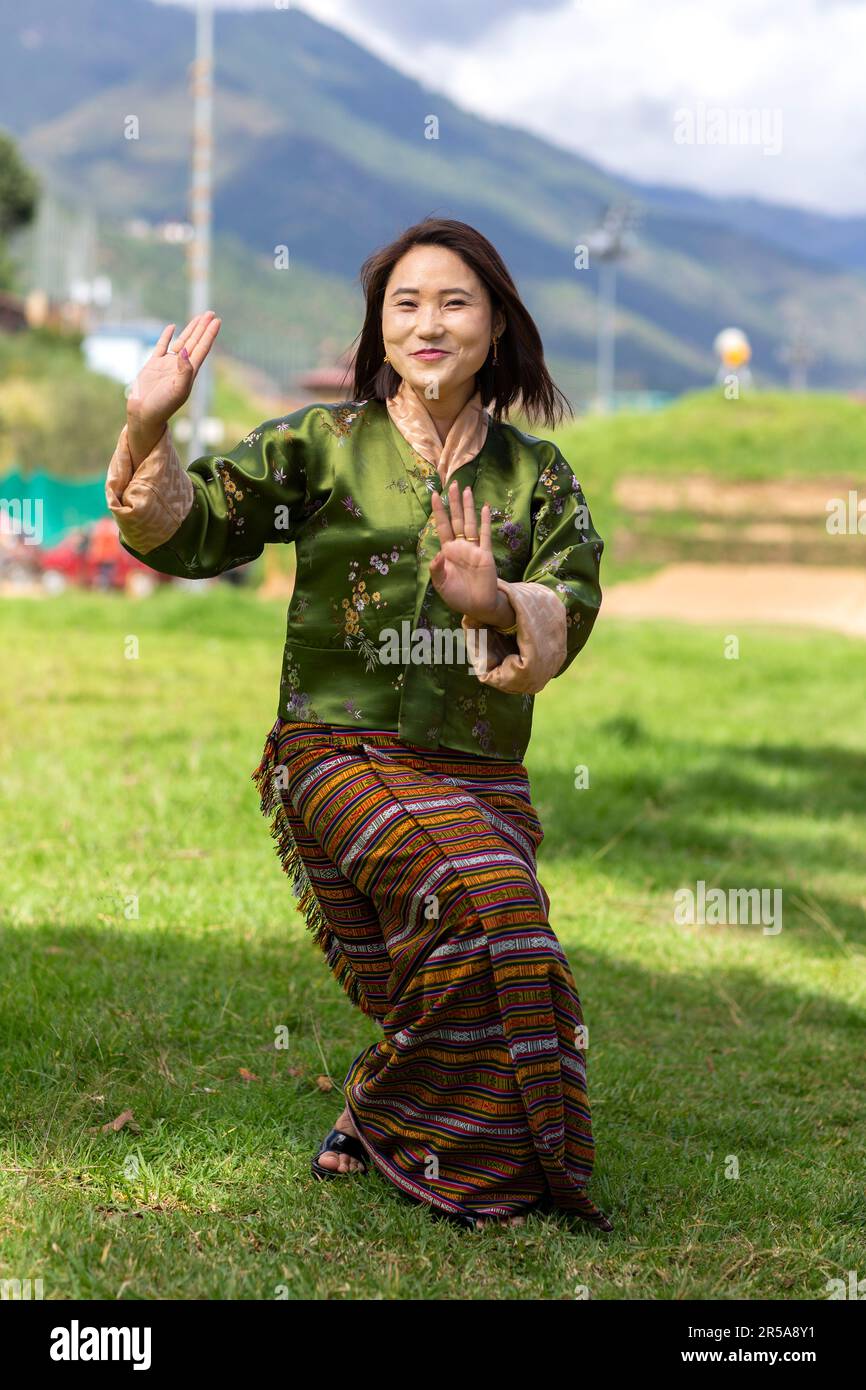 A performer from the Royal Academy of Performing Arts (RAPA) in Thimphu ...
