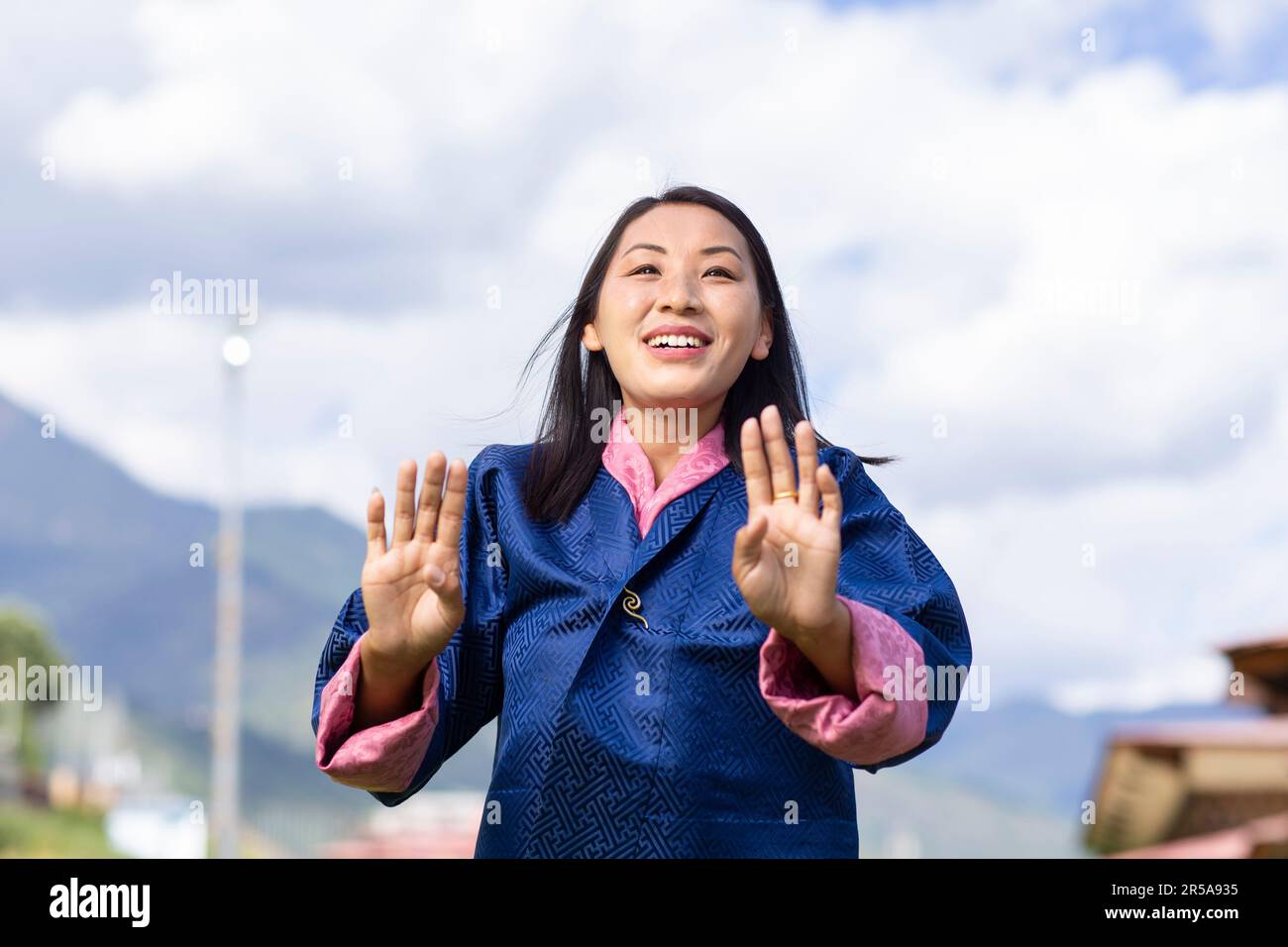 A performer from the Royal Academy of Performing Arts (RAPA) in Thimphu ...