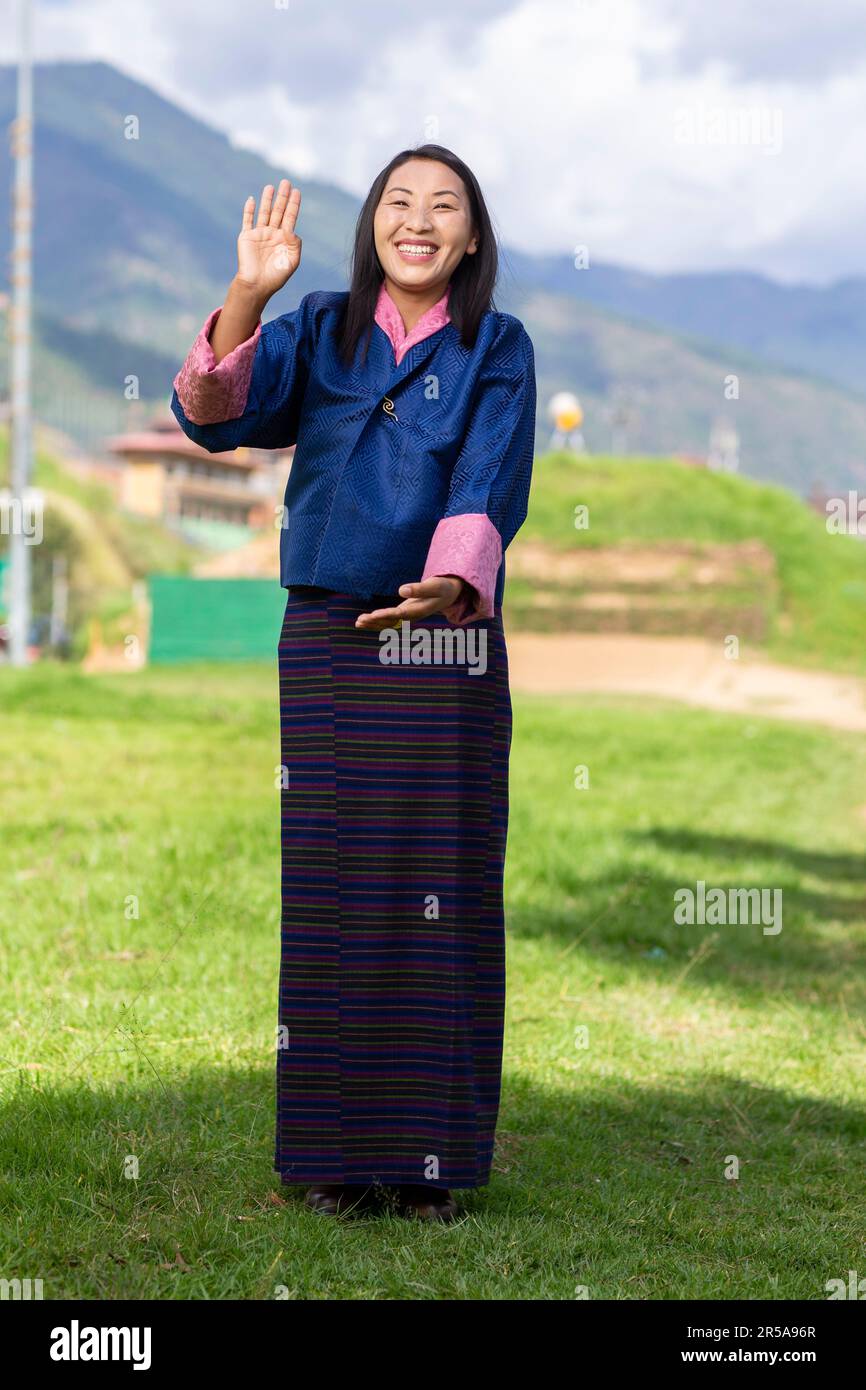 A performer from the Royal Academy of Performing Arts (RAPA) in Thimphu ...