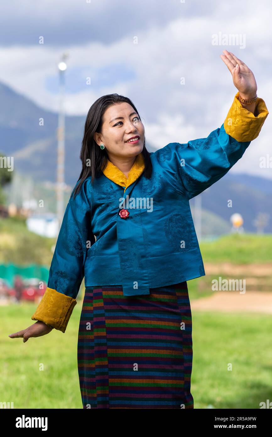 A performer from the Royal Academy of Performing Arts (RAPA) in Thimphu ...