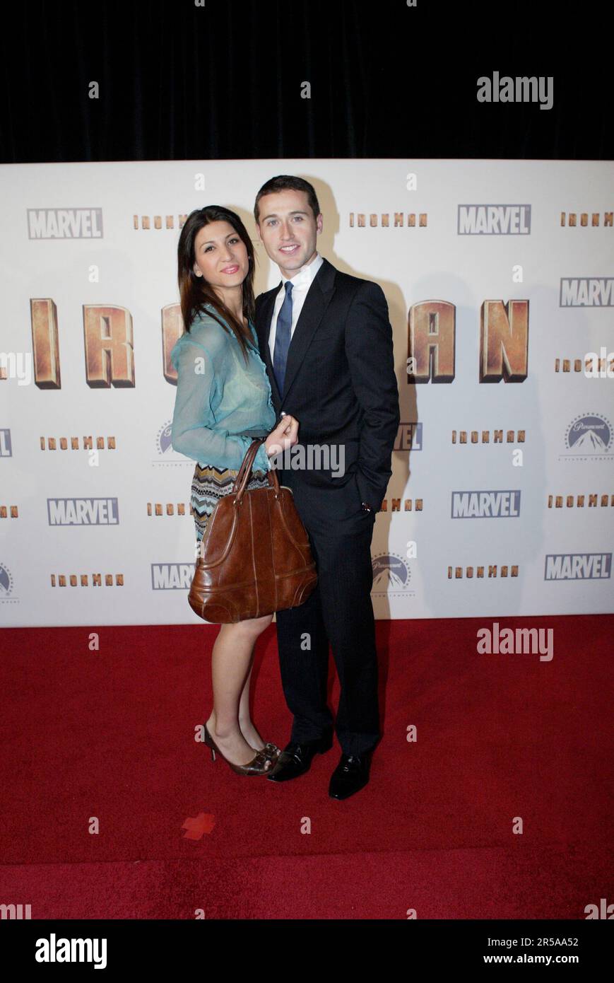 Tom Waterhouse and guest The premiere of Ironman at the Greater Union ...