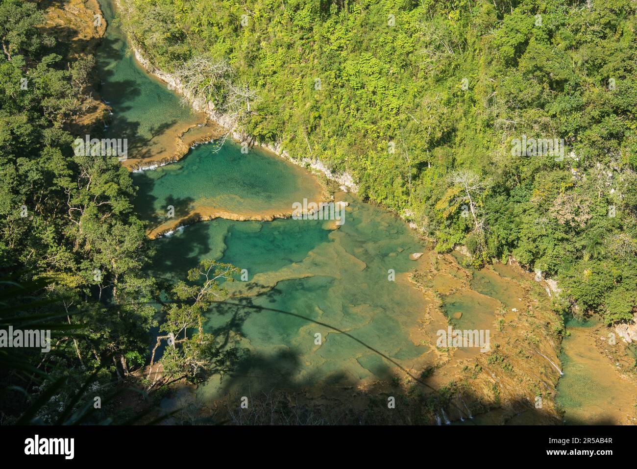 The beautiful turquoise pools of Semuc Champey, Rio Cabohon, Lanquin ...
