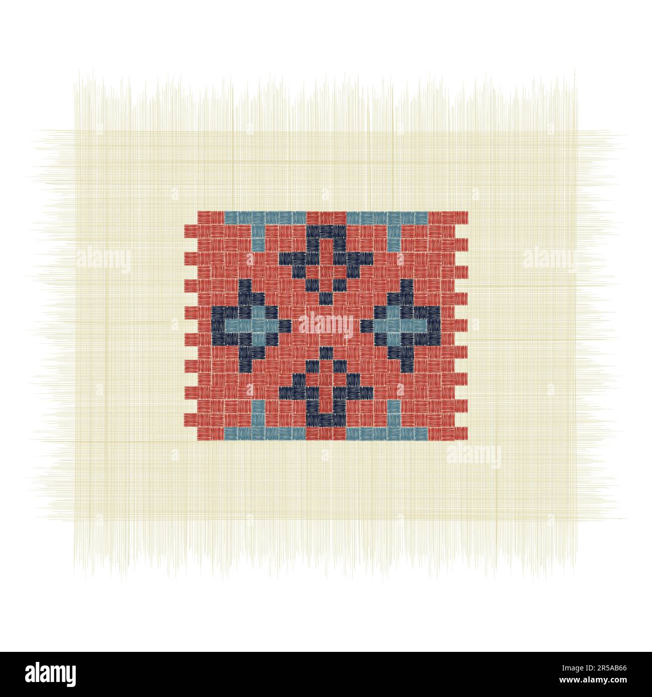 Tiles of Damascus, Palestinian embroidery Tatreez symbol drawing over ...