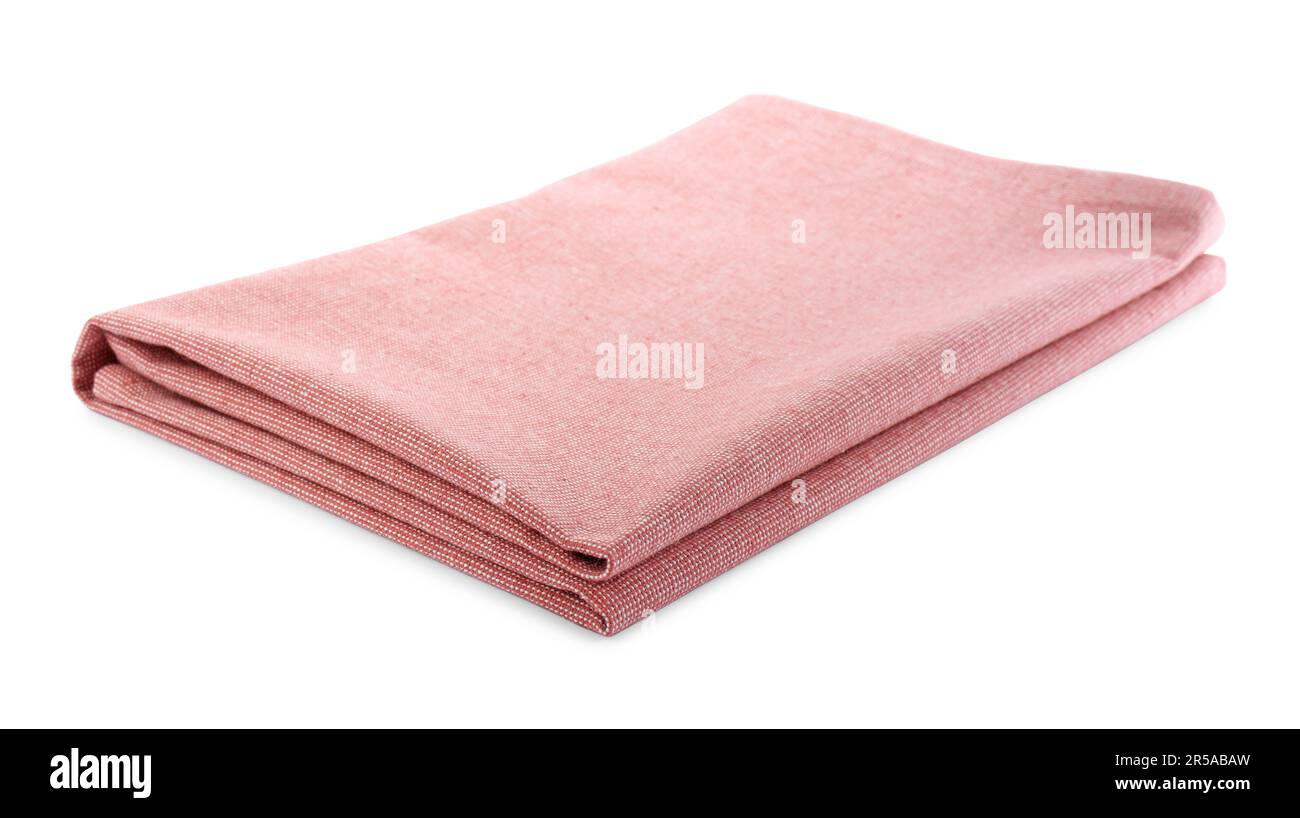 Stylish color fabric napkin isolated on white Stock Photo - Alamy