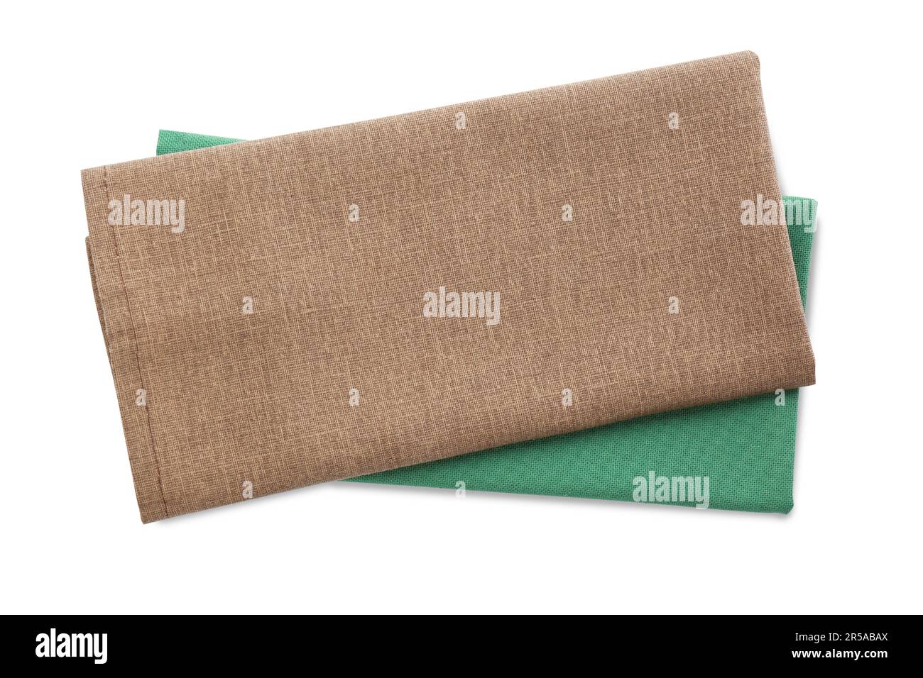 Fabric napkins for table setting isolated on white, top view Stock ...