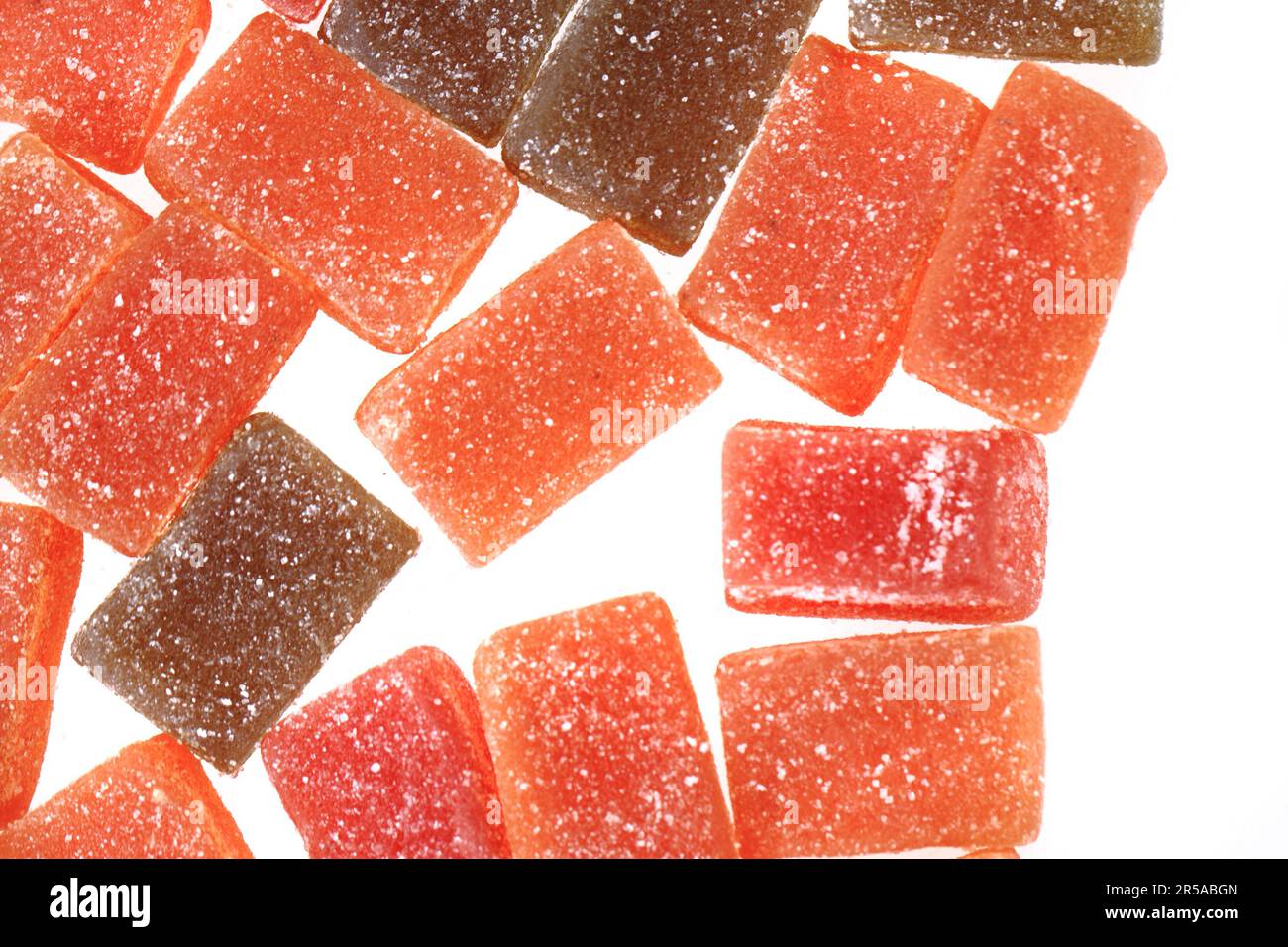 candy fruit cubes isolated on the white background Stock Photo - Alamy