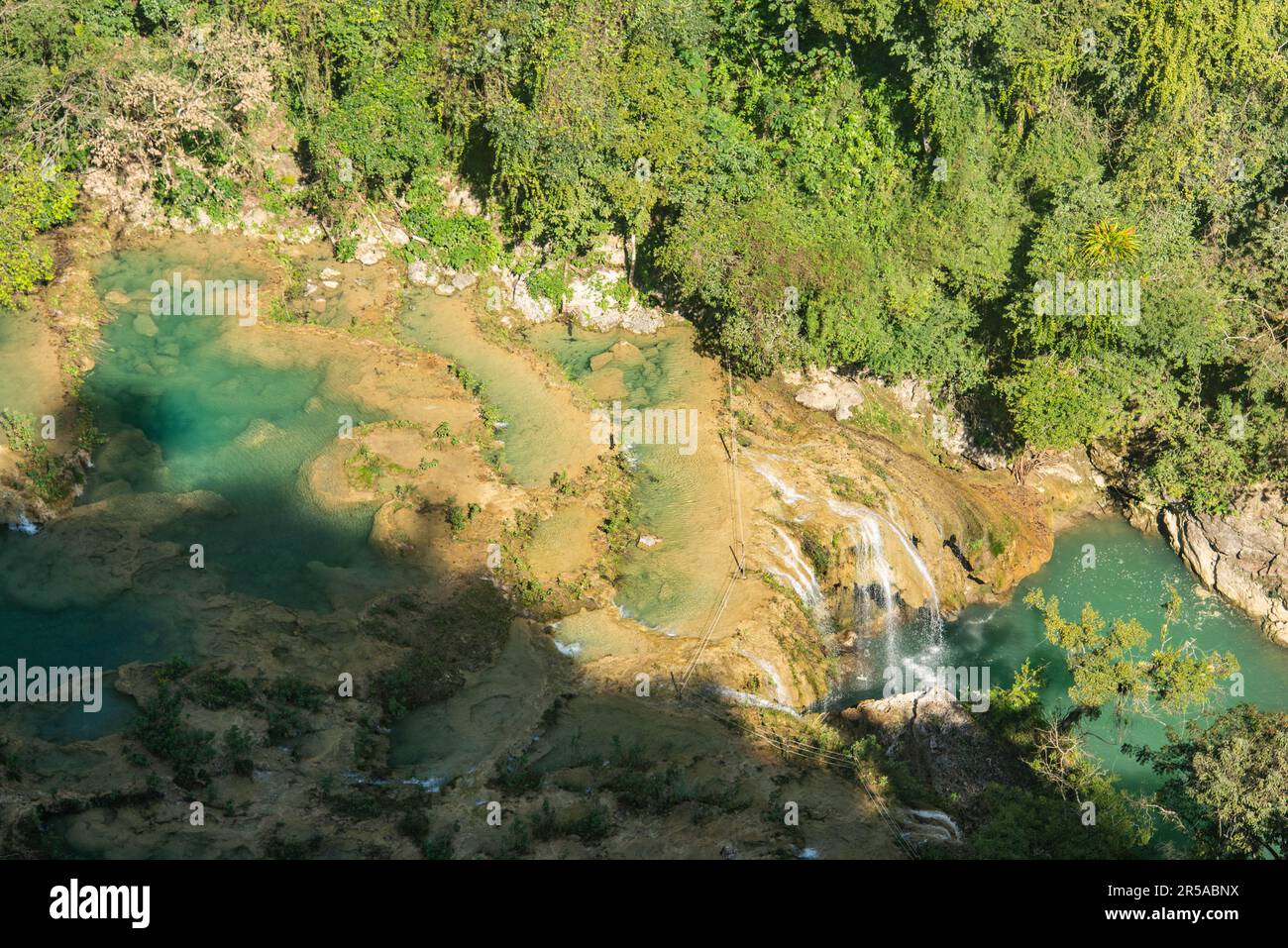 The beautiful turquoise pools of Semuc Champey, Rio Cabohon, Lanquin ...