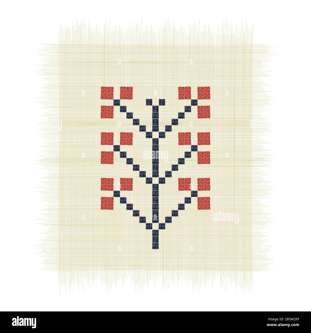 The True Tree , Palestinian embroidery Tatreez symbol drawing over ...