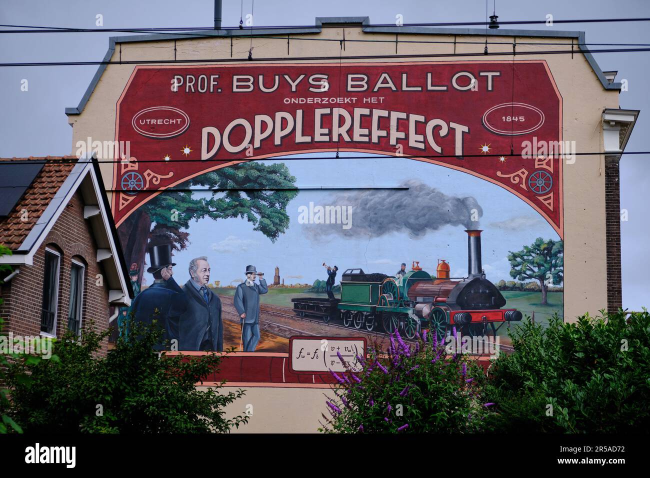 Utrecht, The Netherlands, July 7, 2022. Doppler effect mural painting ...