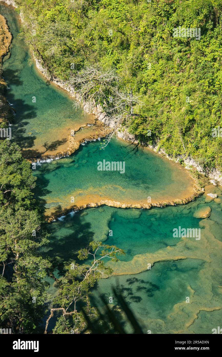 The beautiful turquoise pools of Semuc Champey, Rio Cabohon, Lanquin ...