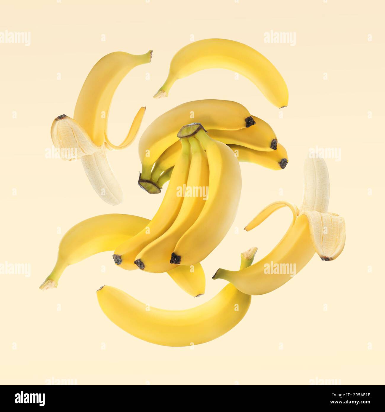 Flying fruits falling banana hi-res stock photography and images - Alamy