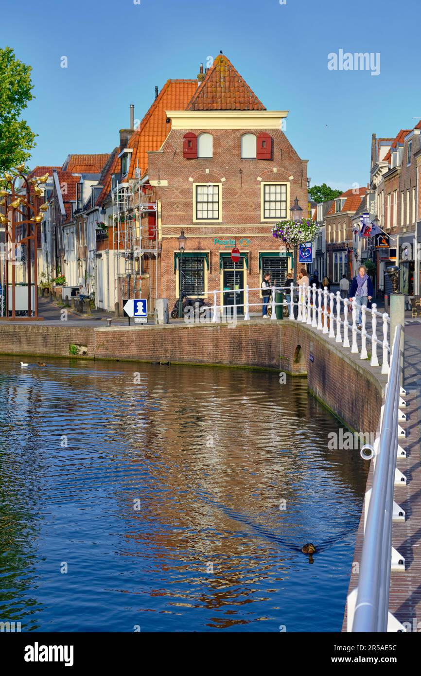Weesp, Netherlands - July 05. 2022. Red brick traditional Dutch ...