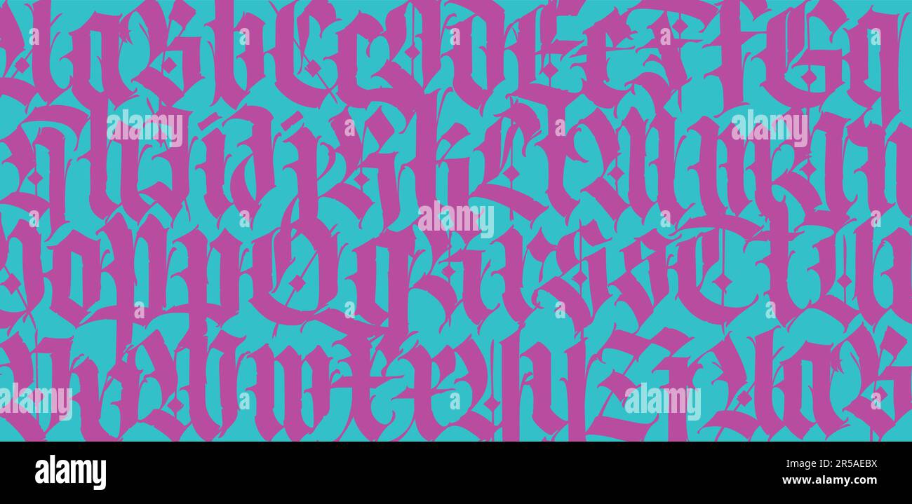 Gothic. Vector. Uppercase letters on a dark background. Beautiful and ...