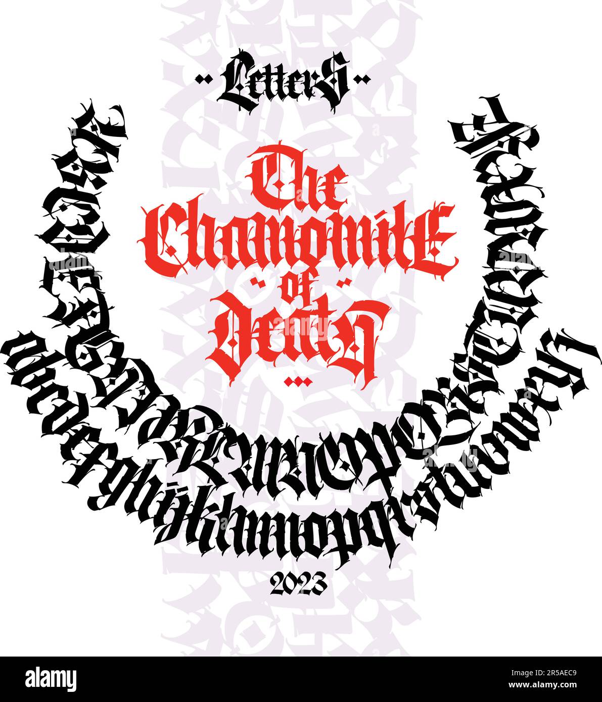 Gothic. Vector. Uppercase letters on a dark background. Beautiful and ...