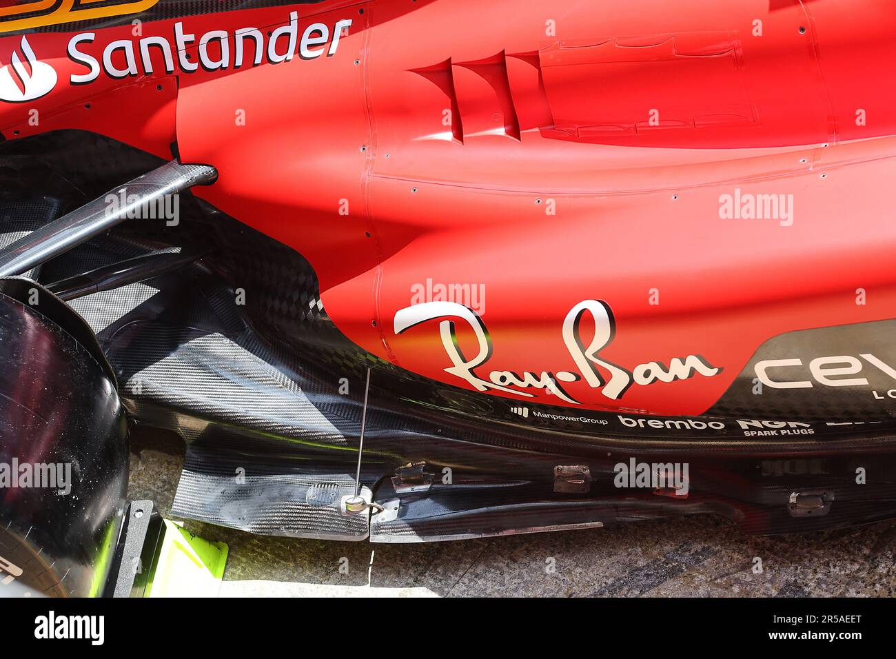 Montmelo, Espagne. 02nd June, 2023. Ferrari SF-23, mechanical detail ...