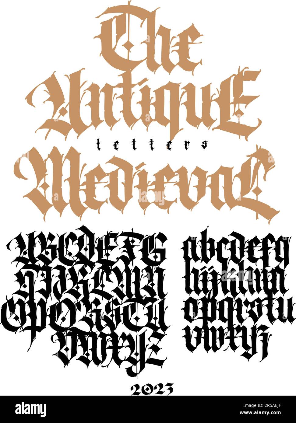 Old English Alphabet Tattoos