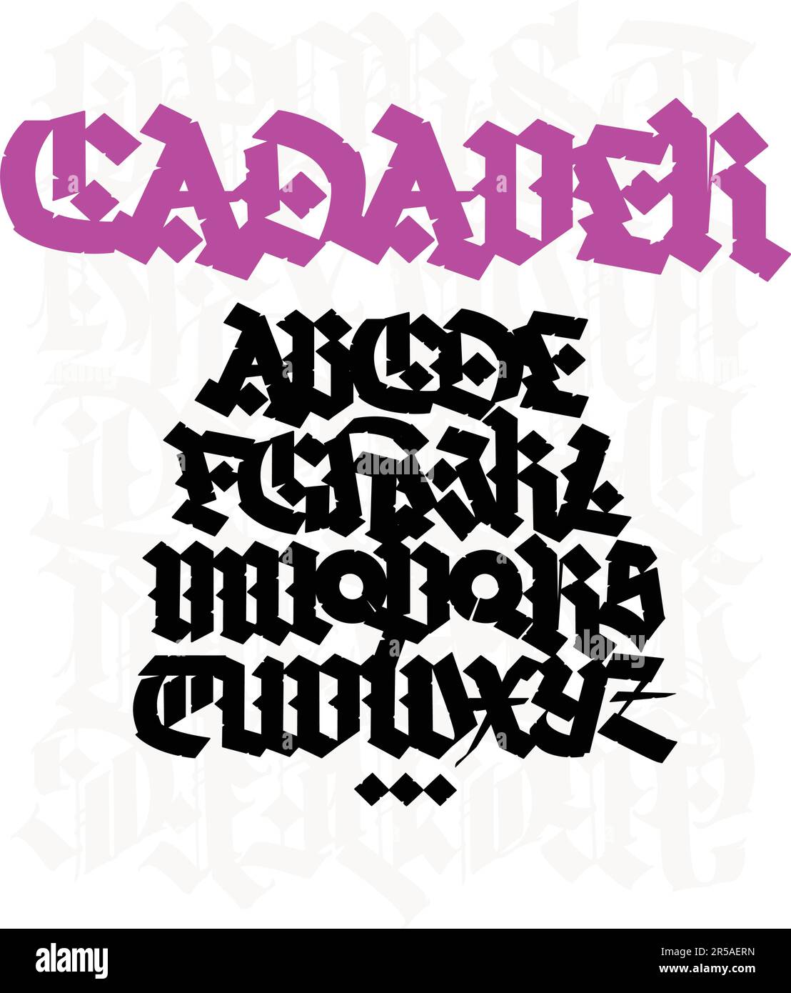 Gothic. Vector. Uppercase letters on a white background. Beautiful and ...