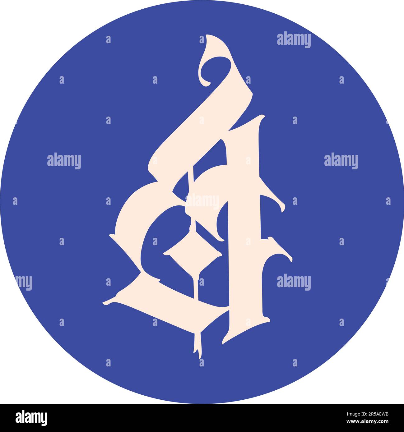 Modern Gothic calligraphy. Font from latin letters. Vector. Abstract ...