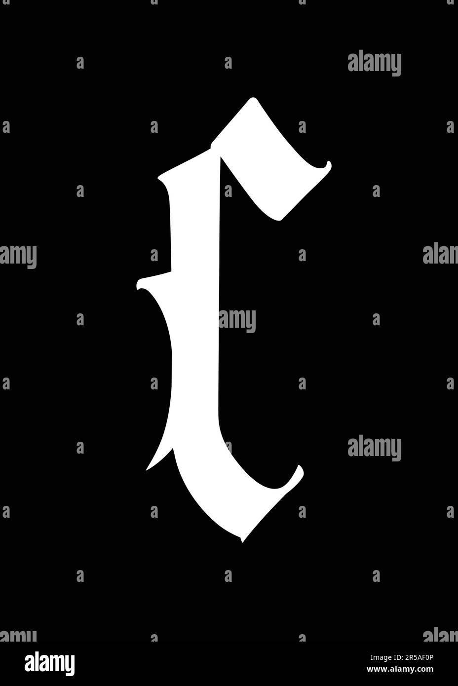 Letter C, in the Gothic style. Vector. Alphabet. The symbol is isolated ...