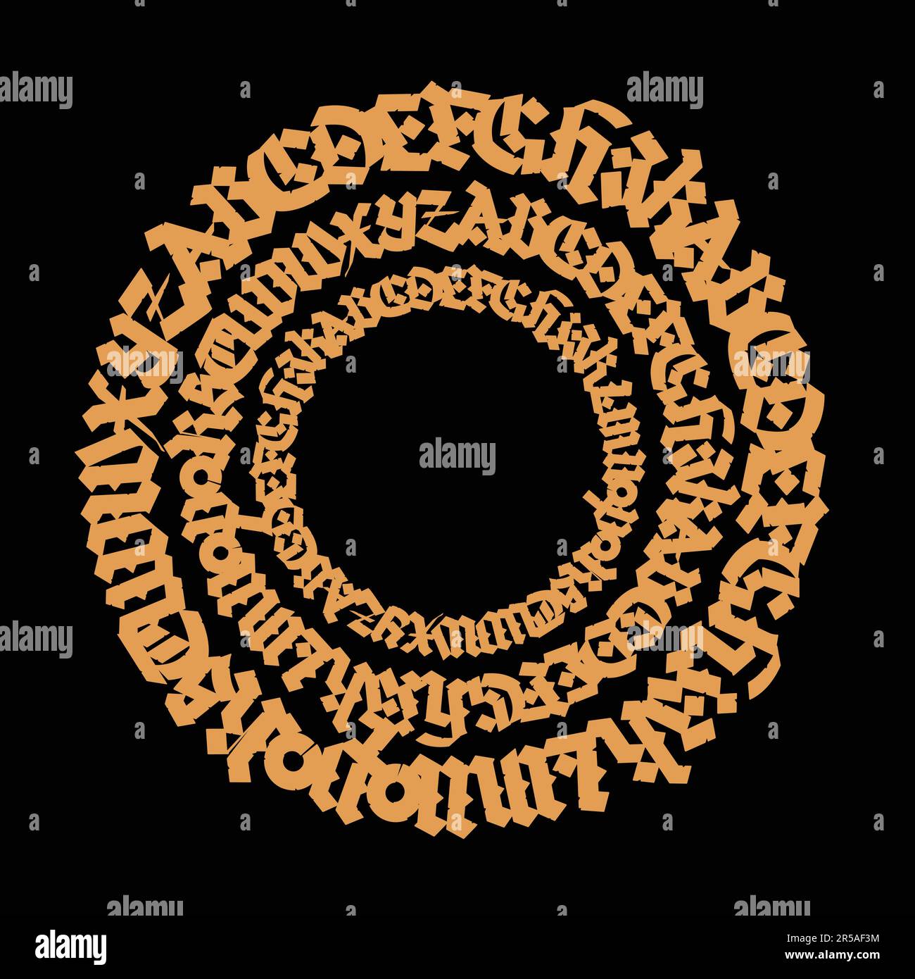 Pattern, ornament in the Gothic style. Vector. Gothic Old Germanic font ...