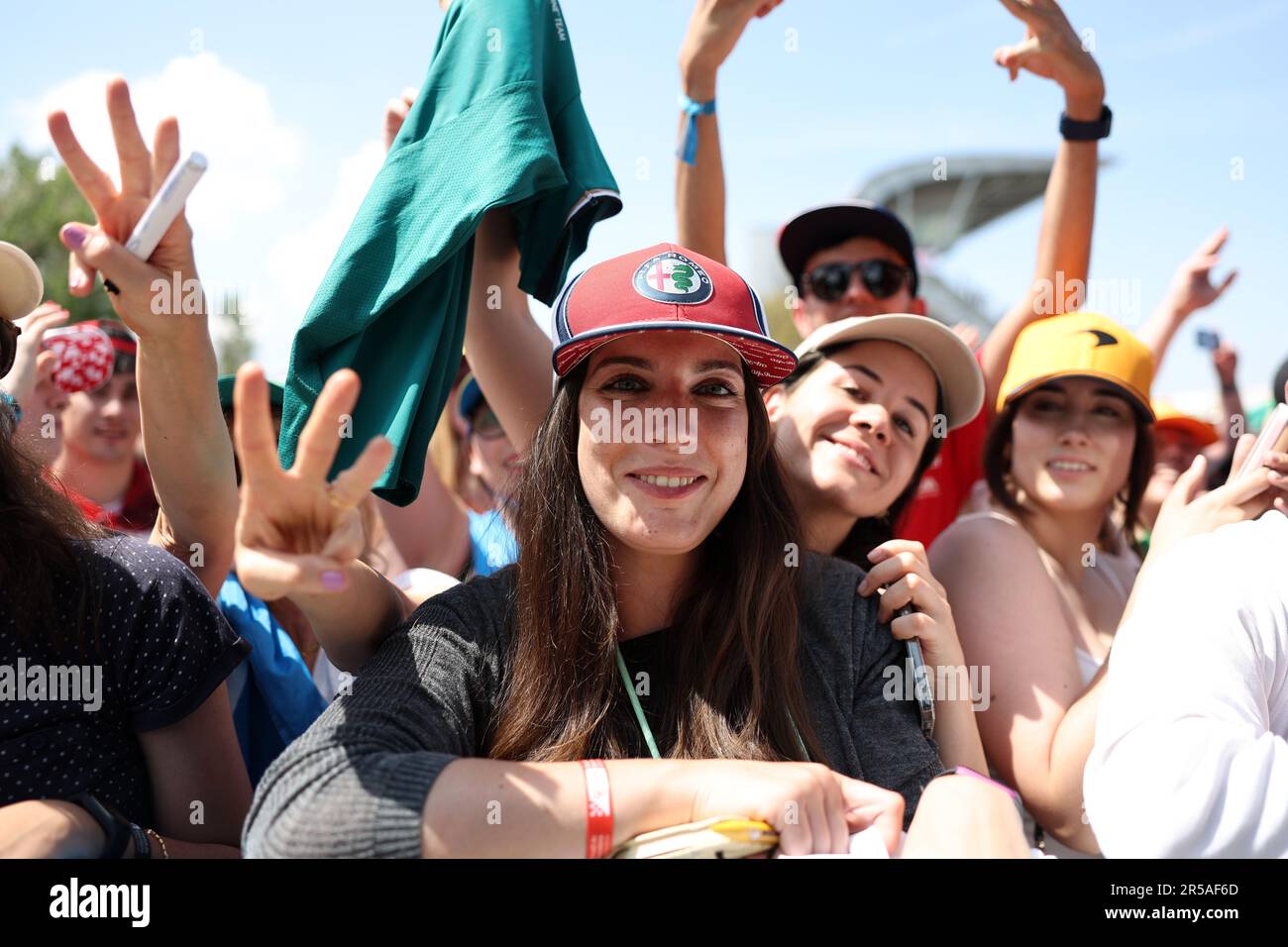 Barcelona, Spain. 02nd June, 2023. Alfa Romeo F1 Team Fan at the ...