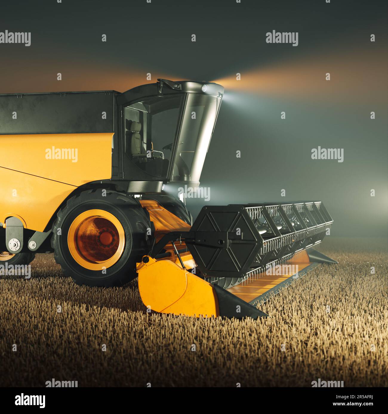 Combine harvester lights hi-res stock photography and images - Alamy