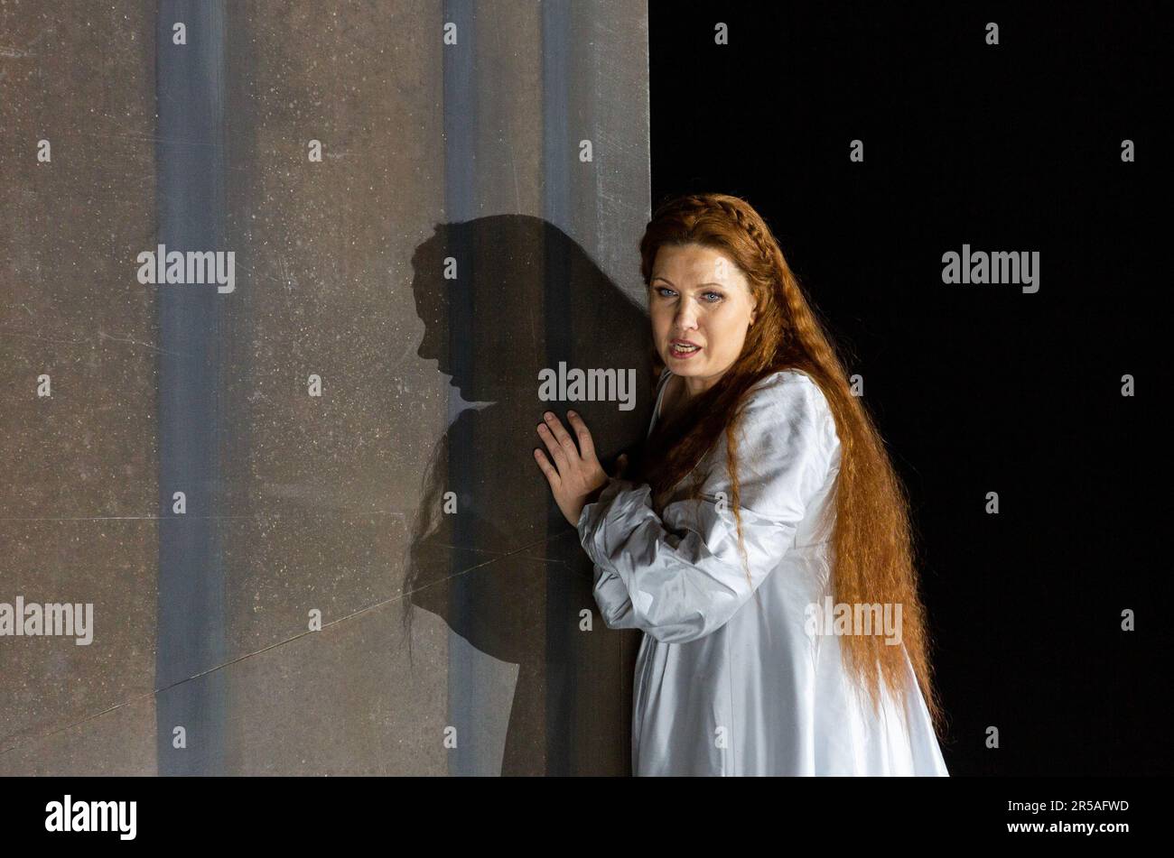 Marina Rebeka (Leonora) in IL TROVATORE at at The Royal Opera, Covent ...