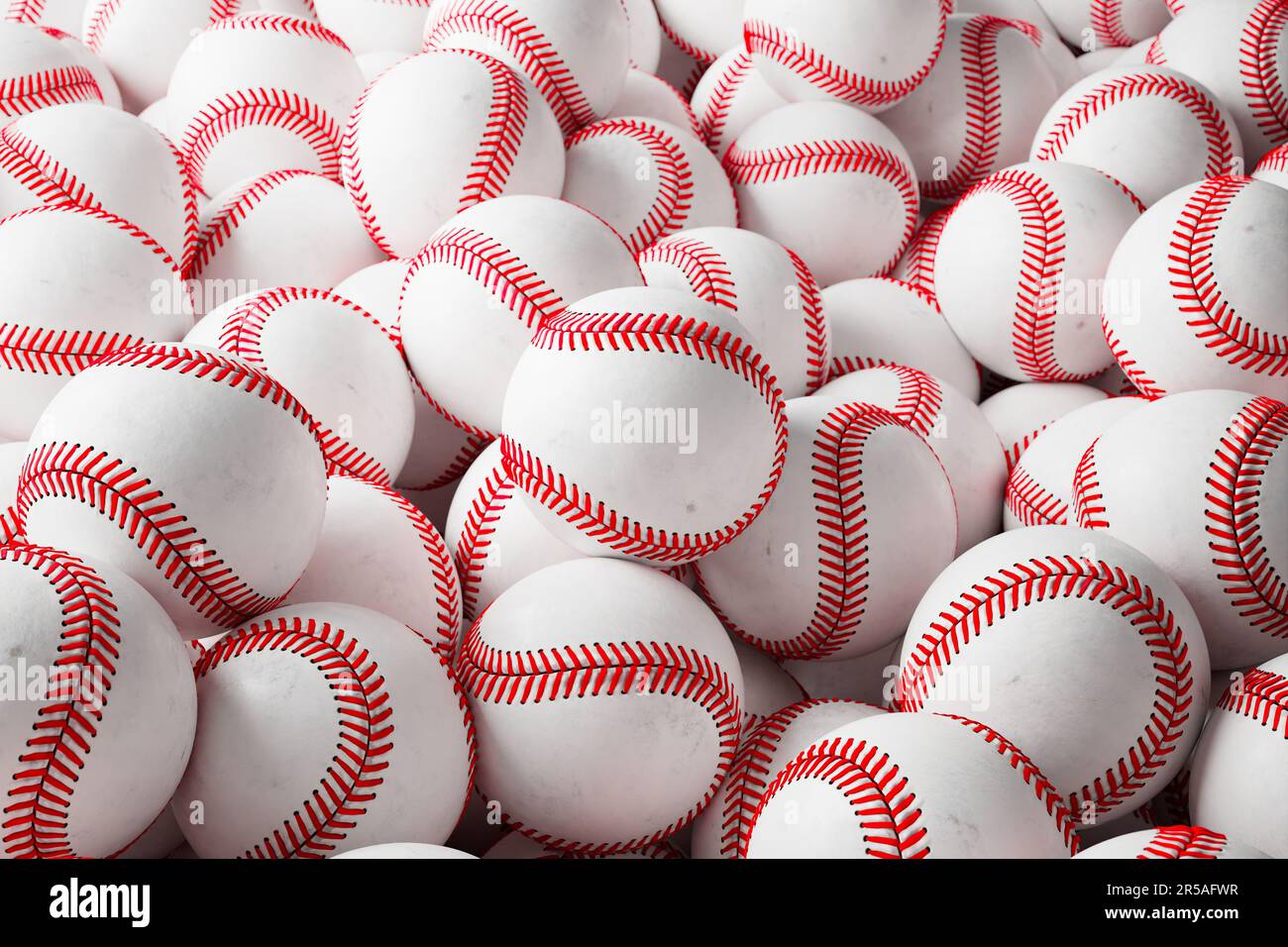 Large number white baseball balls hi-res stock photography and images ...