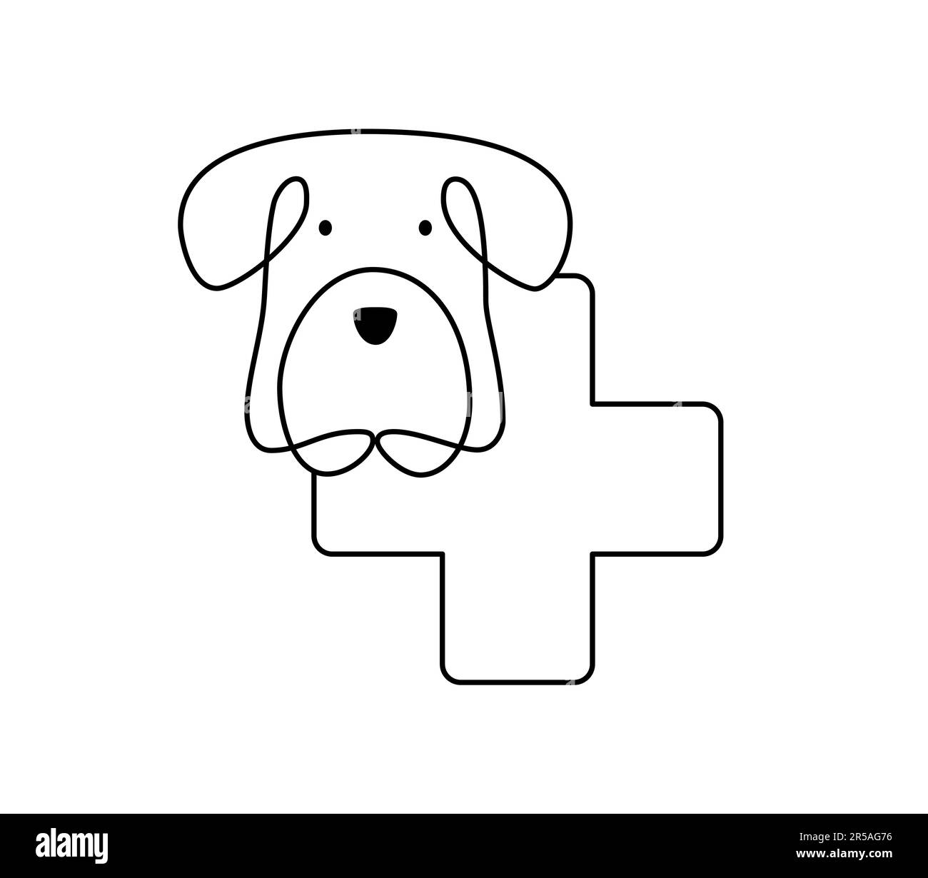 Veterinarian clinic for dogs logo vector icon. Vet hospital for animals ...