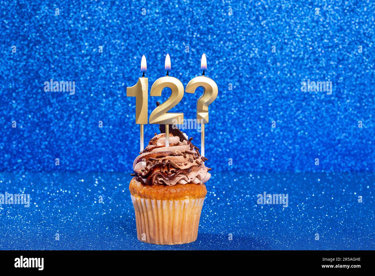 Cupcake With Number For Celebration Of Birthday Or Anniversary; Number ...
