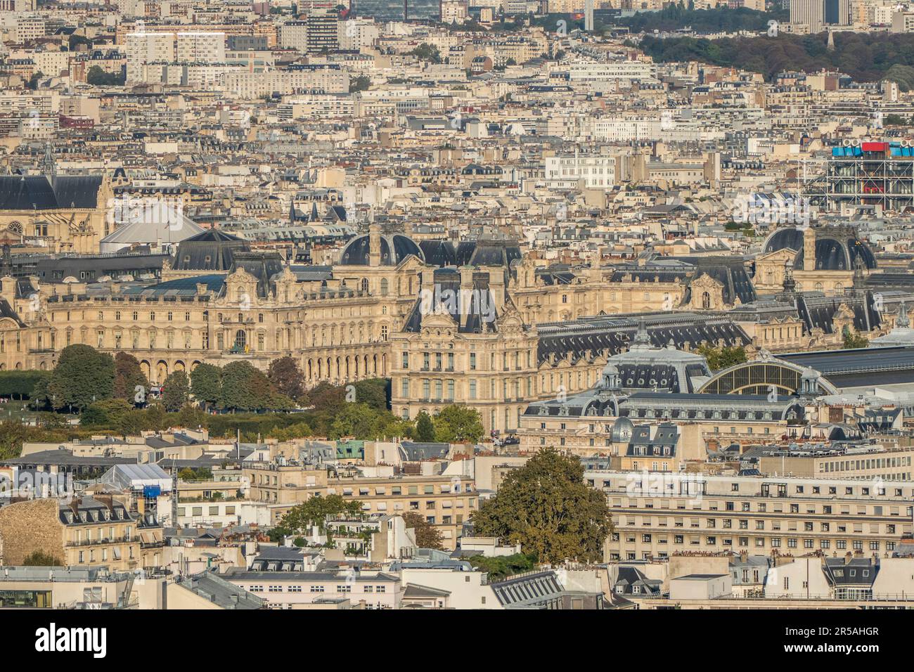 Louvre pyramid aerial hi-res stock photography and images - Alamy