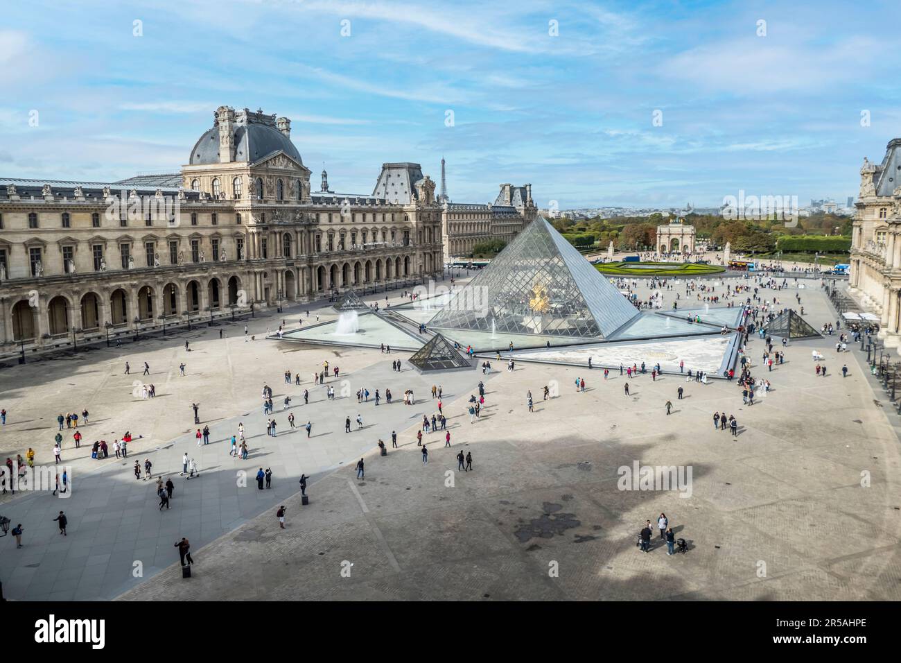 Louvre palace aerial view hi-res stock photography and images - Alamy