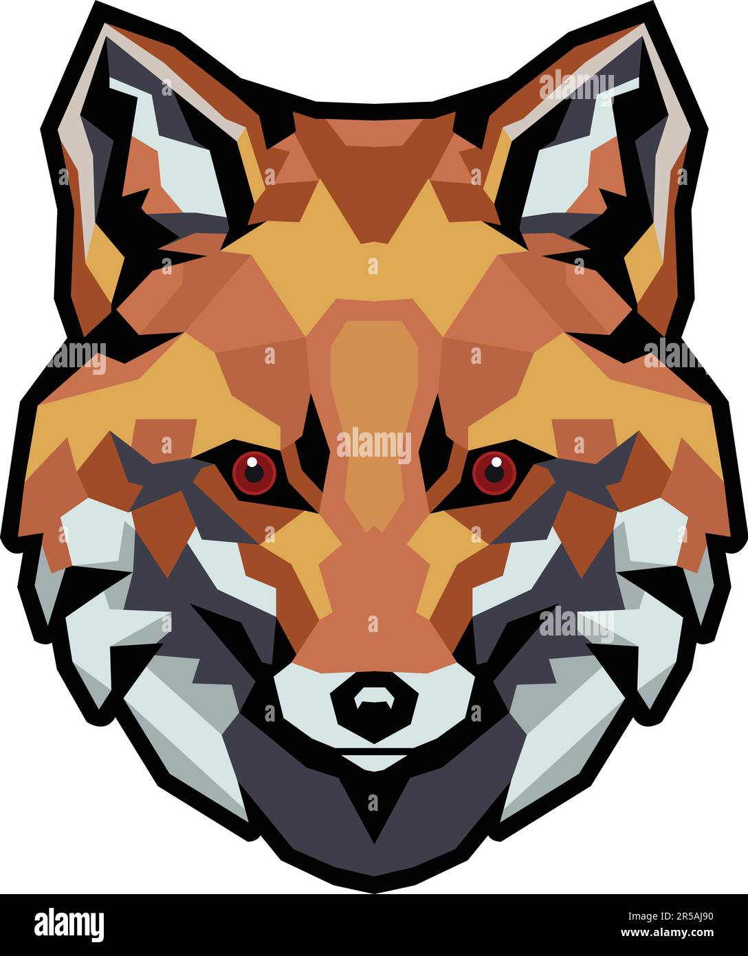Red fox teeth Stock Vector Images - Alamy