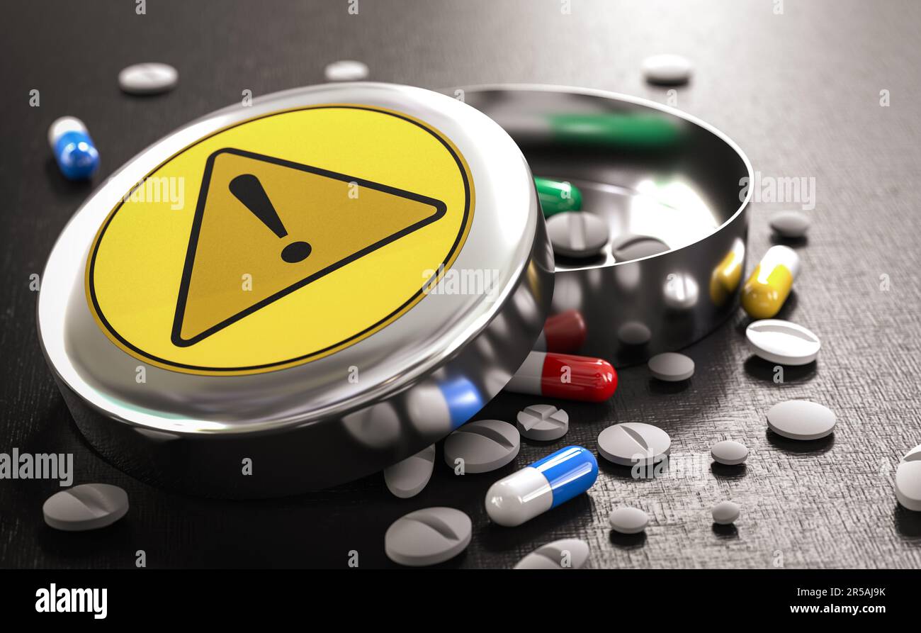 Drug warning label hi-res stock photography and images - Alamy
